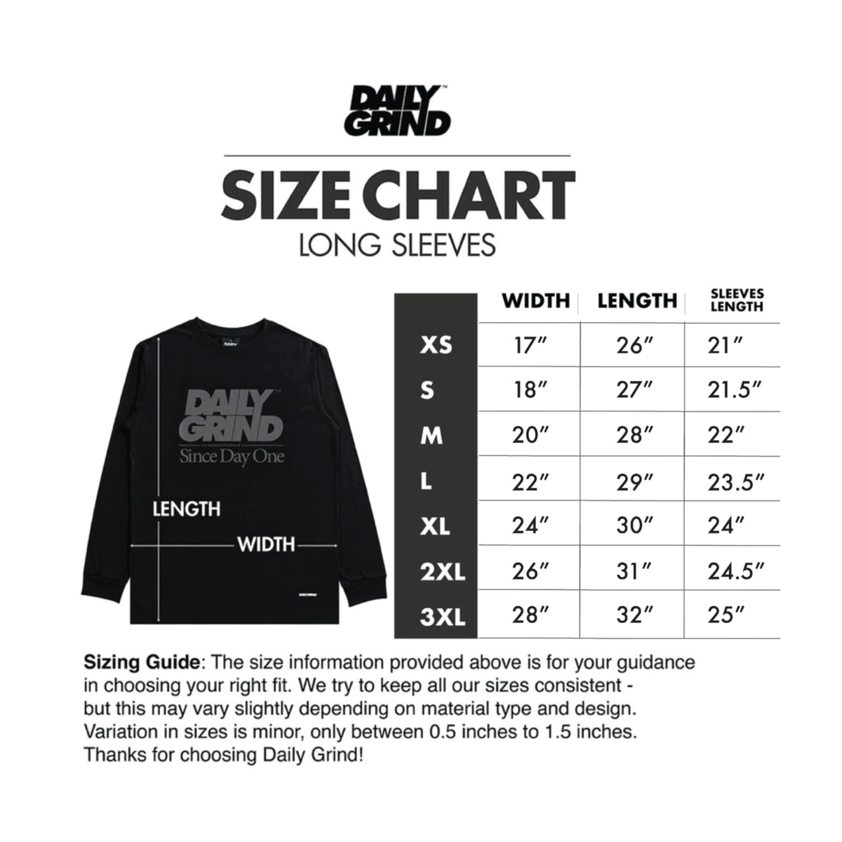 DAILY GRIND HARDCUT LONGSLEEVES BLACK | Daily Grind Store PH