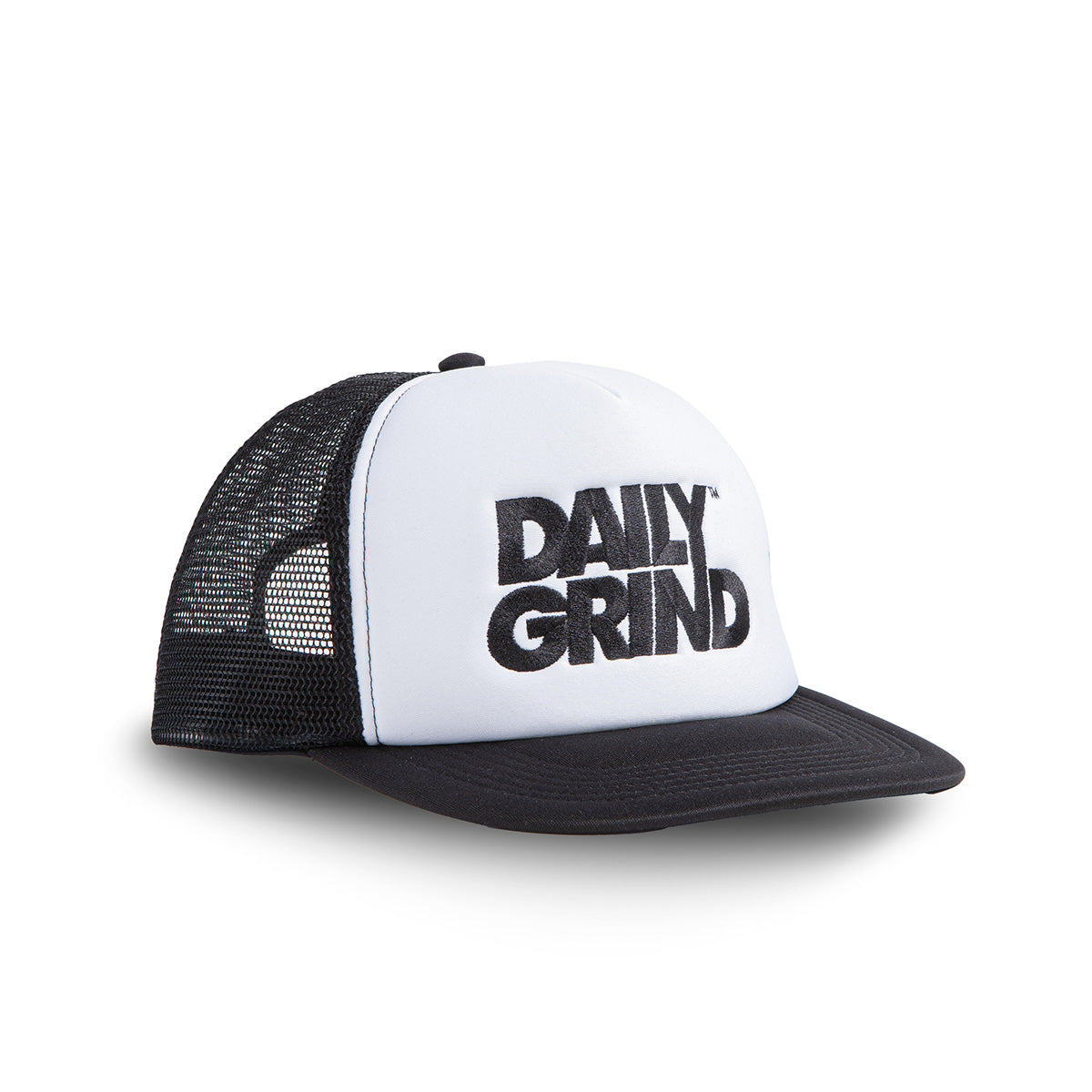 DAILY GRIND STEALTH TRUCKER CAP WHITE/BLACK | Daily Grind Store PH