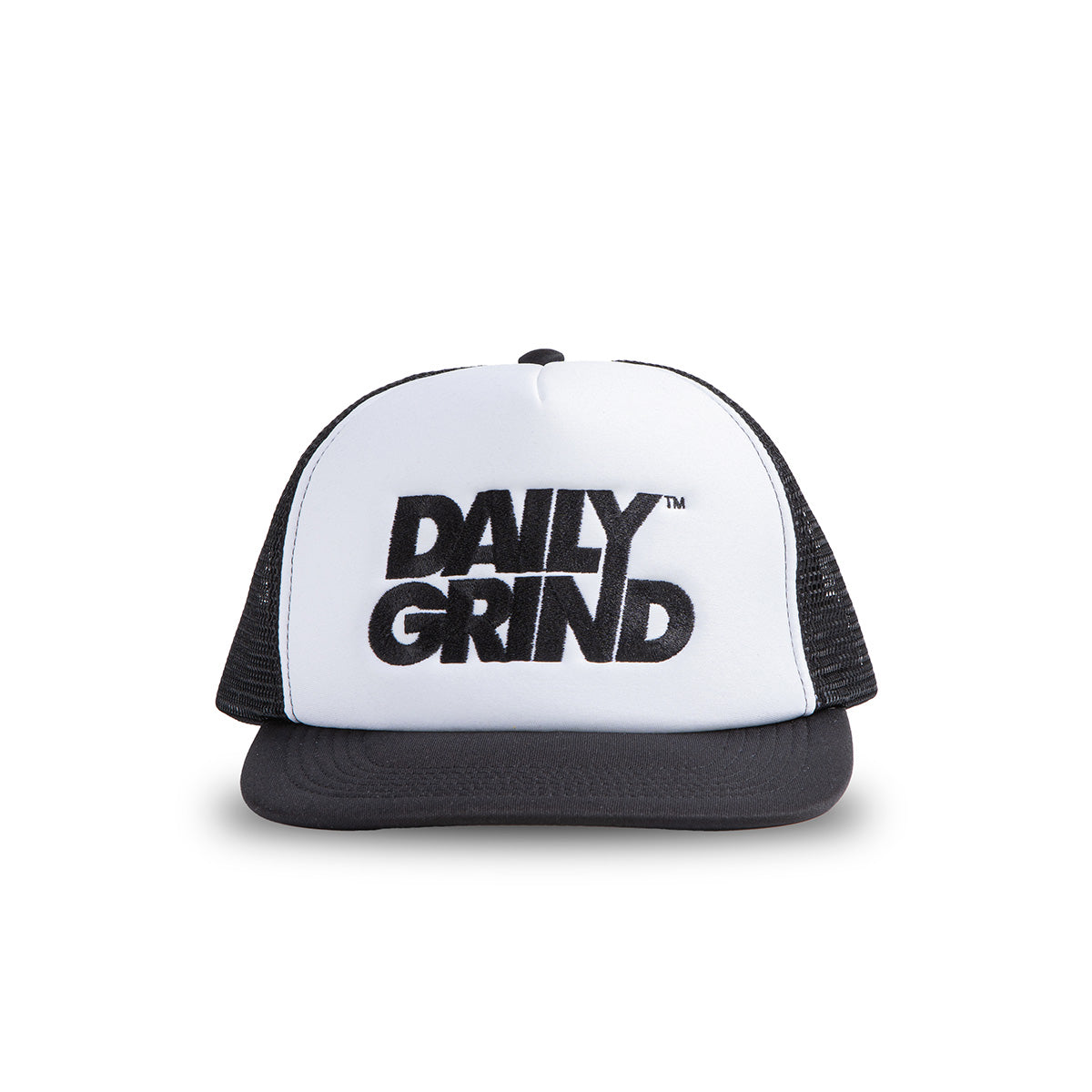 DAILY GRIND STEALTH TRUCKER CAP WHITE/BLACK | Daily Grind Store PH