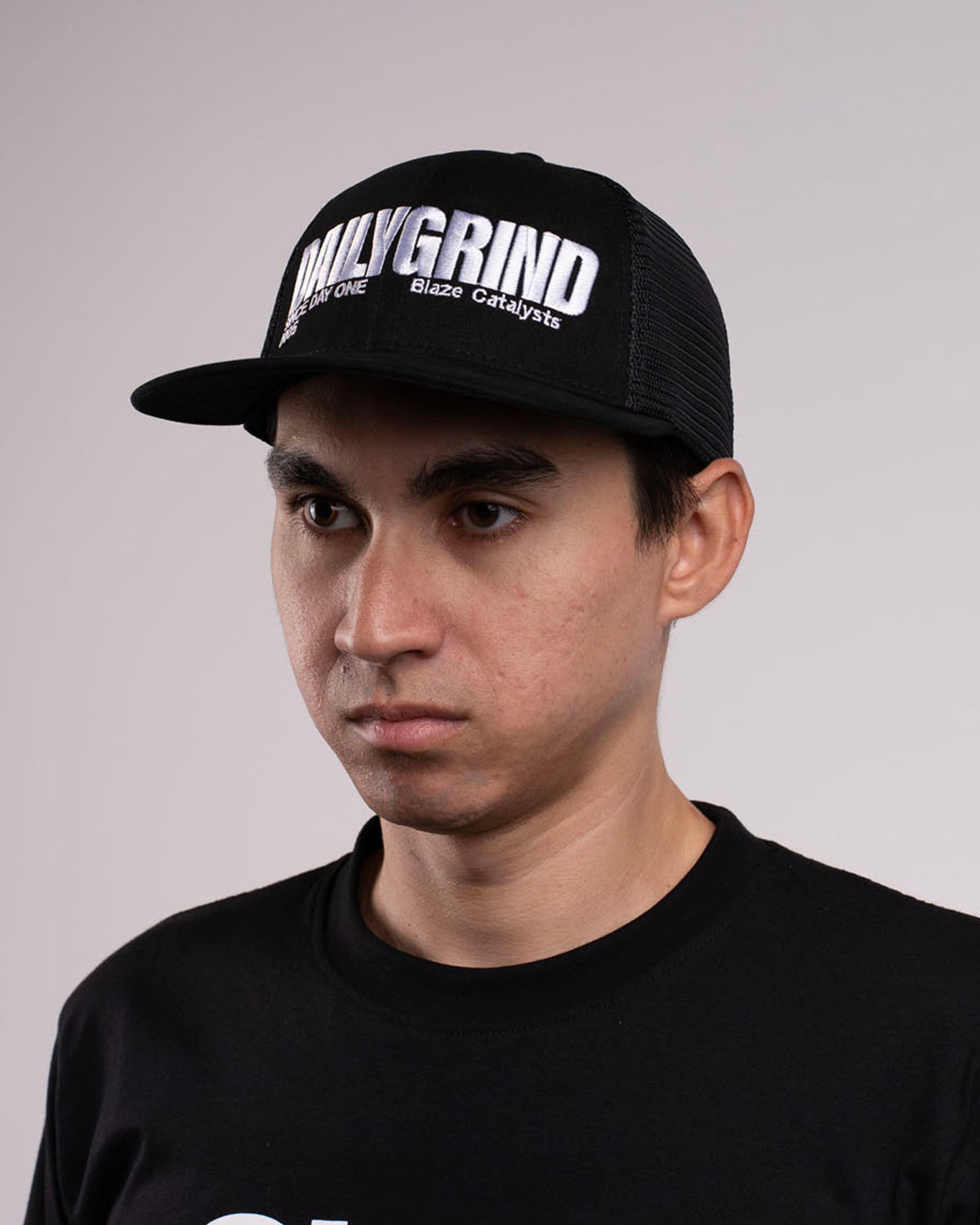 DAILY GRIND BLAZE TRUCKER CAP BLACK | Daily Grind Store PH