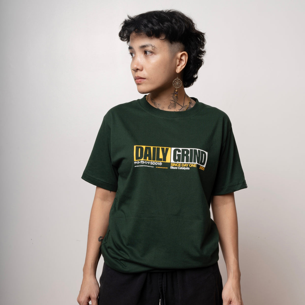 DAILY GRIND BLAZE LAYER TSHIRT MOSS GREEN | Daily Grind Store PH