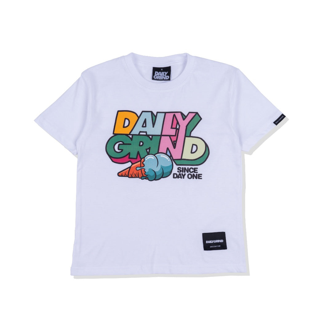 DAILY GRIND KIDS ICE CREAM 3D TSHIRT FOR KIDS WHITE | Daily Grind Store PH