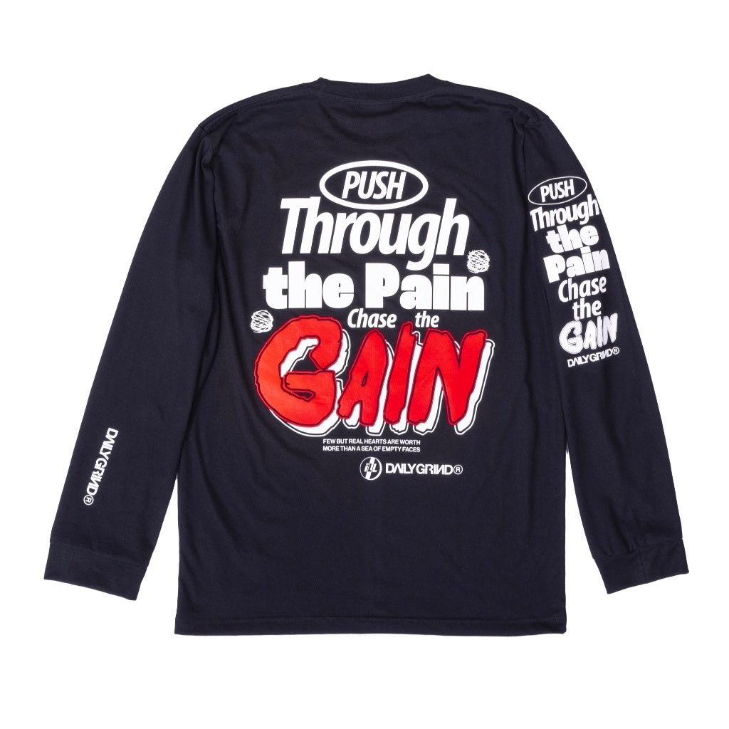 DAILY GRIND PUSH THROUGH LONGSLEEVES BLACK | Daily Grind Store PH