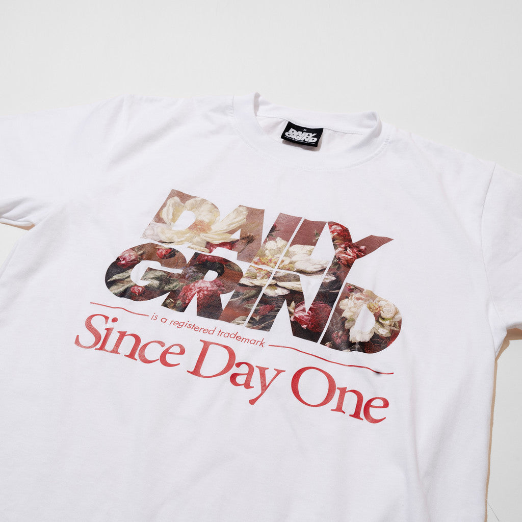 DAILY GRIND BLOSSOM TSHIRT WHITE | Daily Grind Store PH